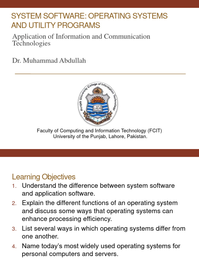 08-System Software Operating Systems and Utility Programs | PDF ...