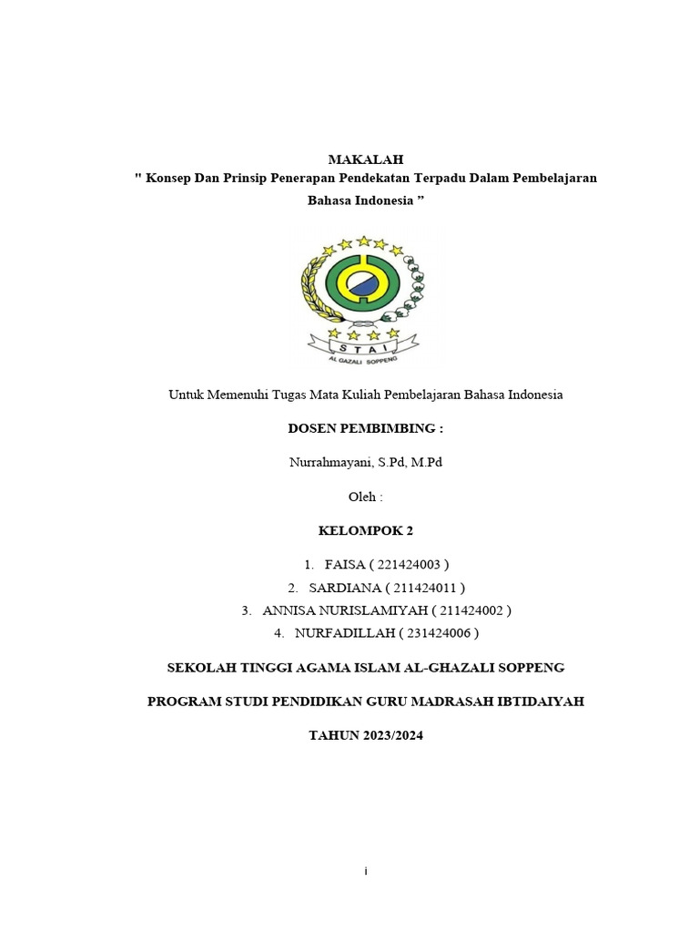 Makalah Pembelajaran BHS - Indonesia | PDF | Karier & Perkembangan ...