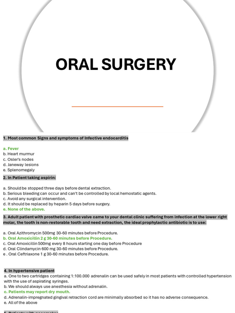 Oral Surgery | PDF | Human Tooth | Periodontology