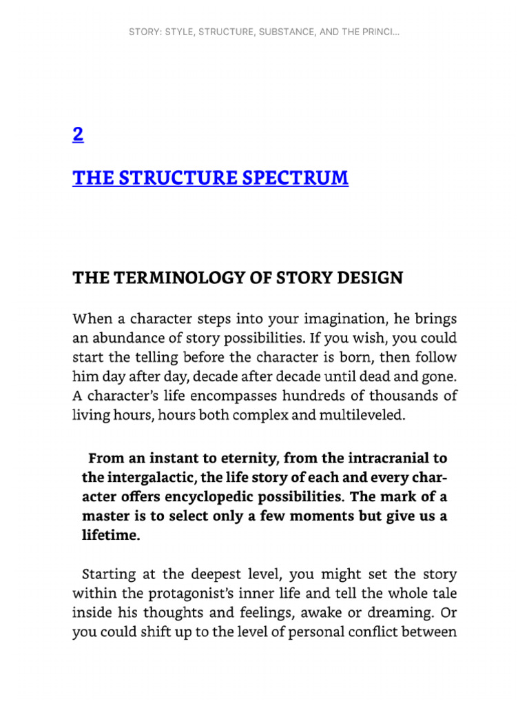 Story Structure Spectrum | PDF