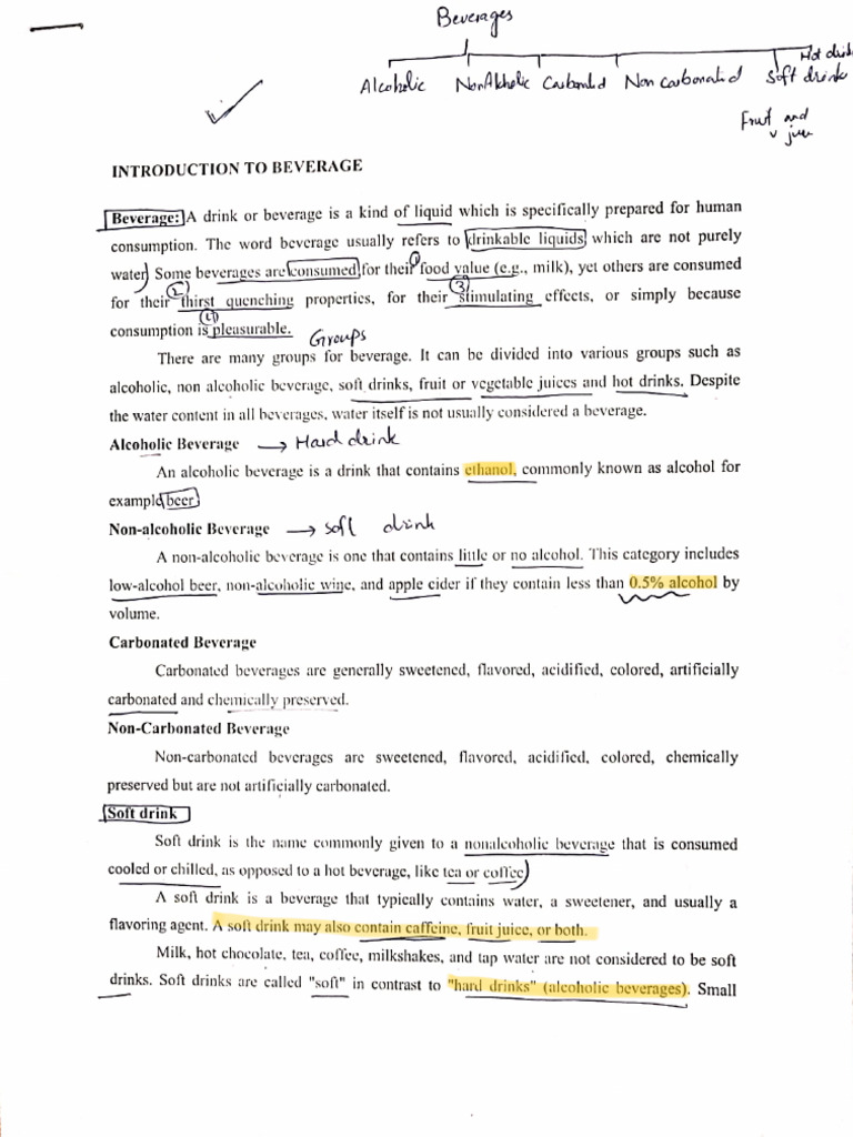 Beverage Technology Basic Terms | PDF