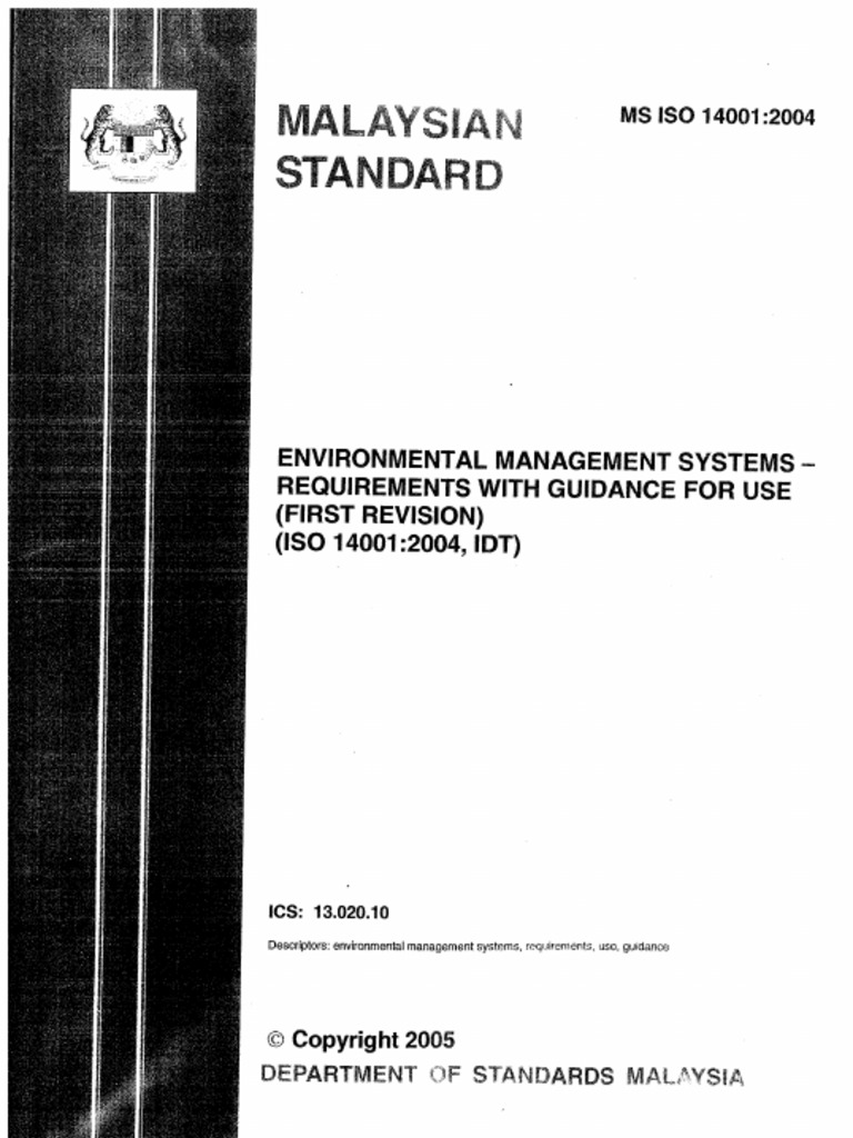 MS Iso 14001 - 2004 | PDF