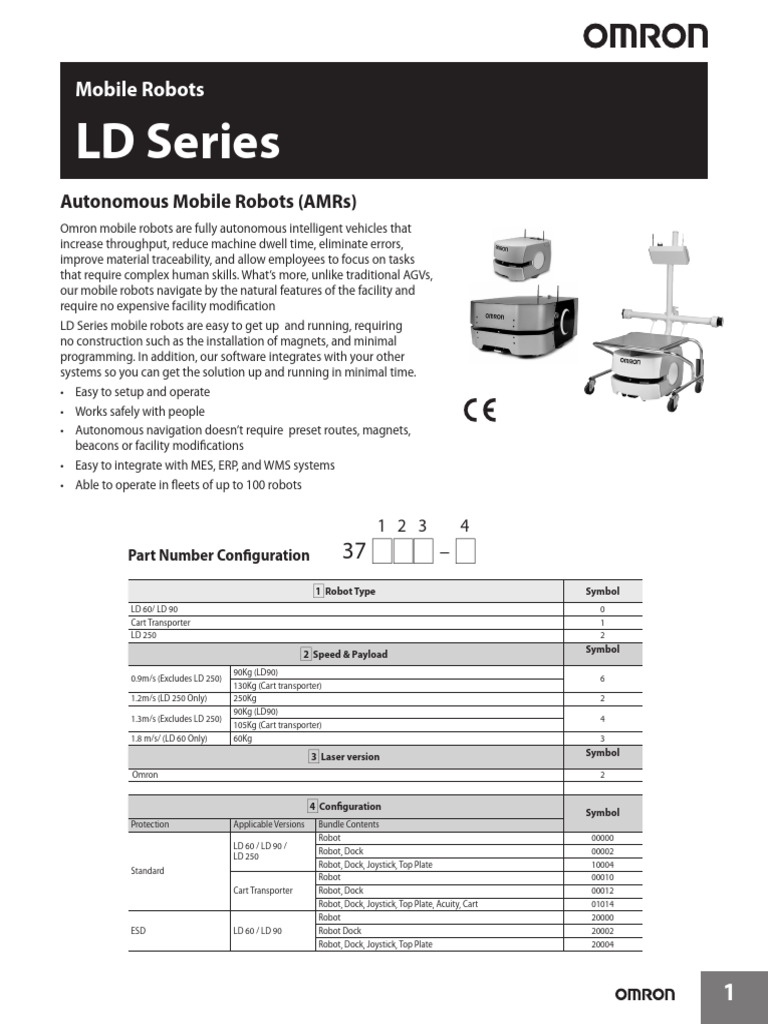 Omron LD Robots - Datasheet - EN - 202107 | PDF | Robot | Robotics