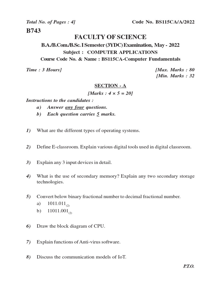 Computer Applications Exam May 2022 | PDF | Computer Data Storage ...