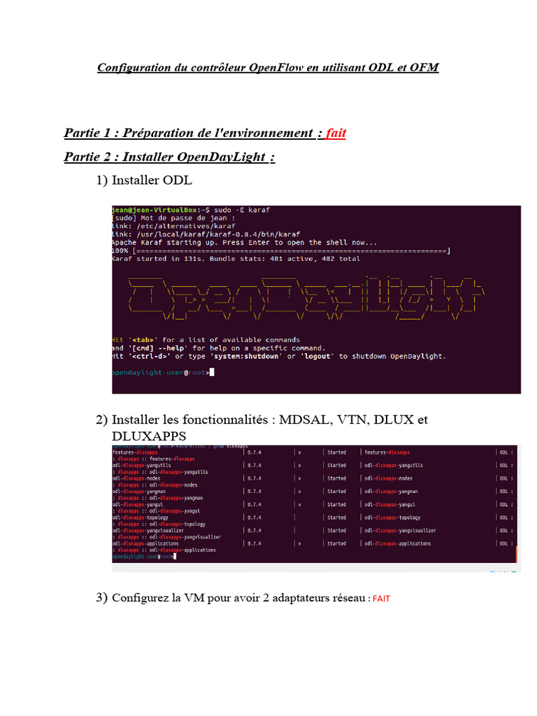 Configuration d'OpenFlow avec ODL | PDF | Ordinateurs