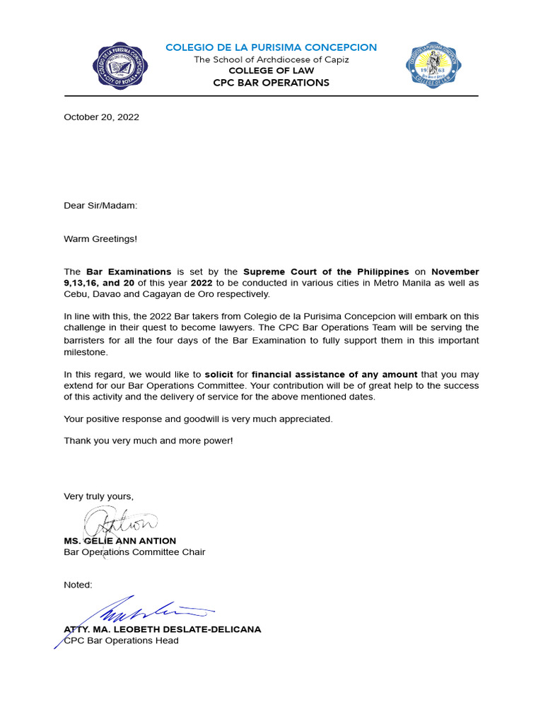 BarOps-Solicitation 2023 | PDF