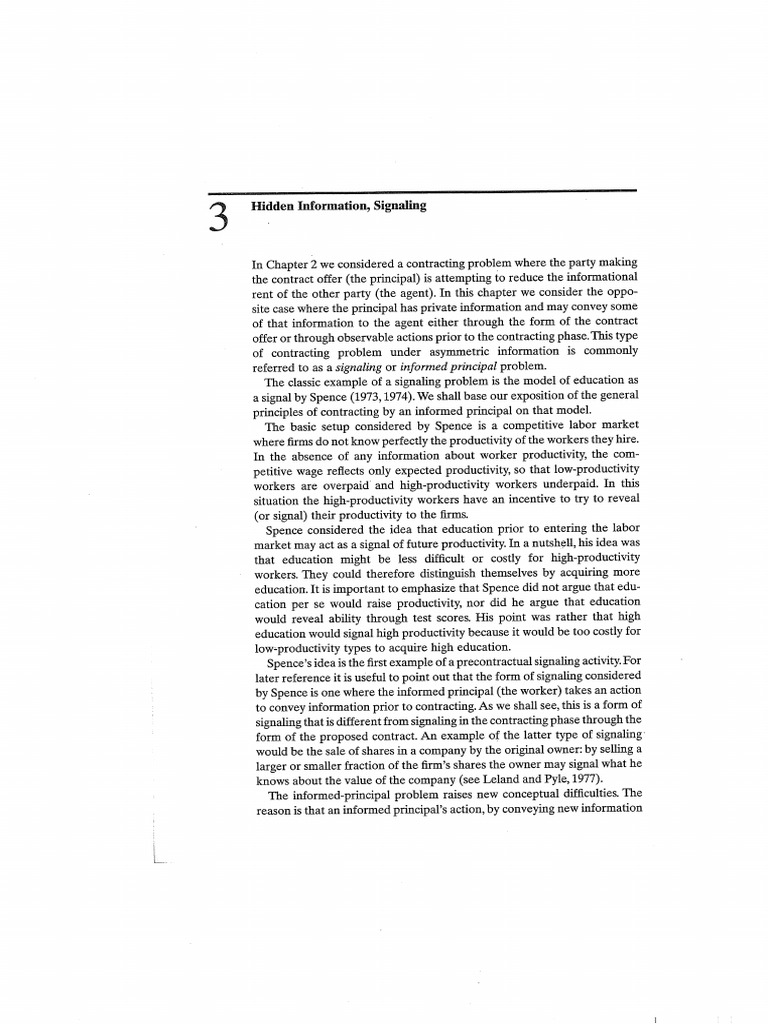 Bolton Dewatripont Spence Model | PDF