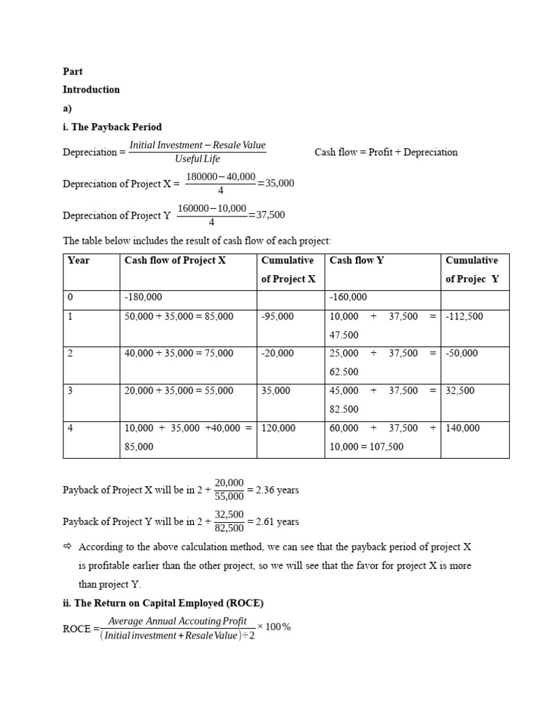 A) I. The Payback Period: Initial Investment Useful Life | Download Free PDF | Net Present Value ...