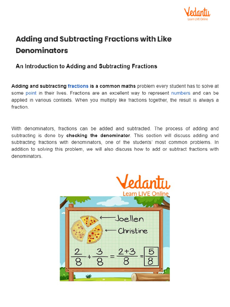 Adding and Subtracting Fractions | PDF