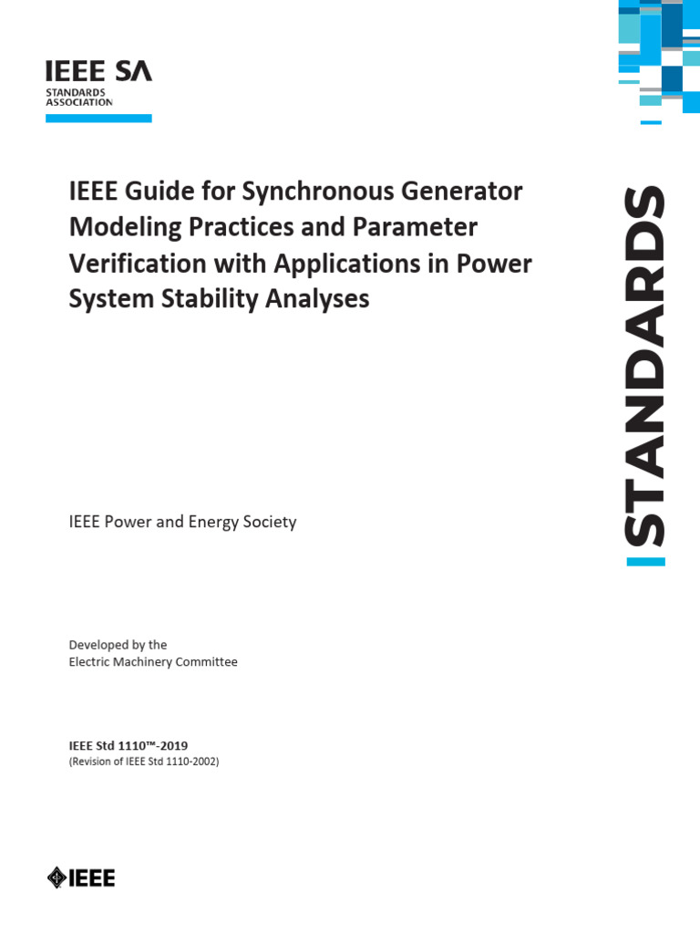 IEEE STD 1110-2019 | PDF | Electric Generator | Electronic Engineering