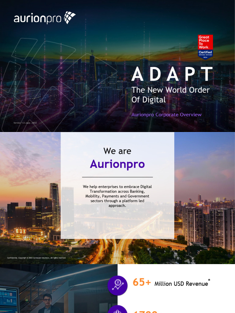 Aurionpro - Integro Corporate - Jan2023 | PDF | Cloud Computing | Banks
