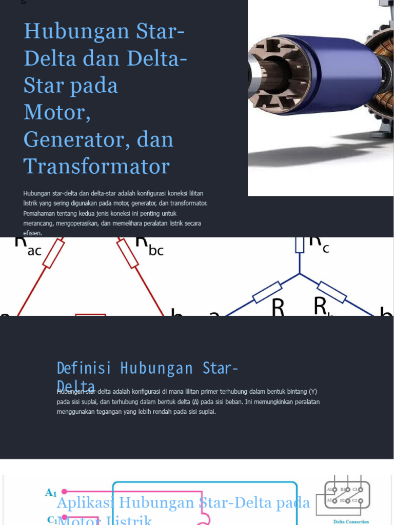 Hubungan Star Delta Dan Delta Star Pada Motor Generator Dan ...