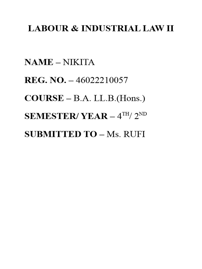 Labour | PDF | Labour Law | Employment