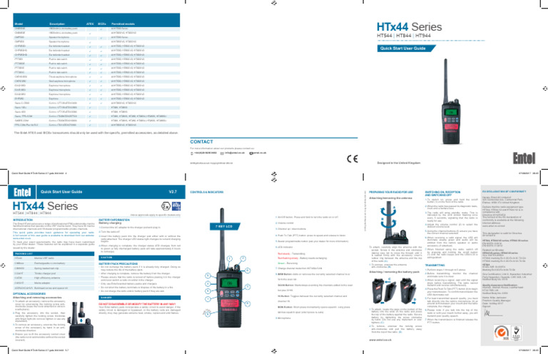 ENT-HT844 Quick Start Guide | Download Free PDF | Battery Charger ...