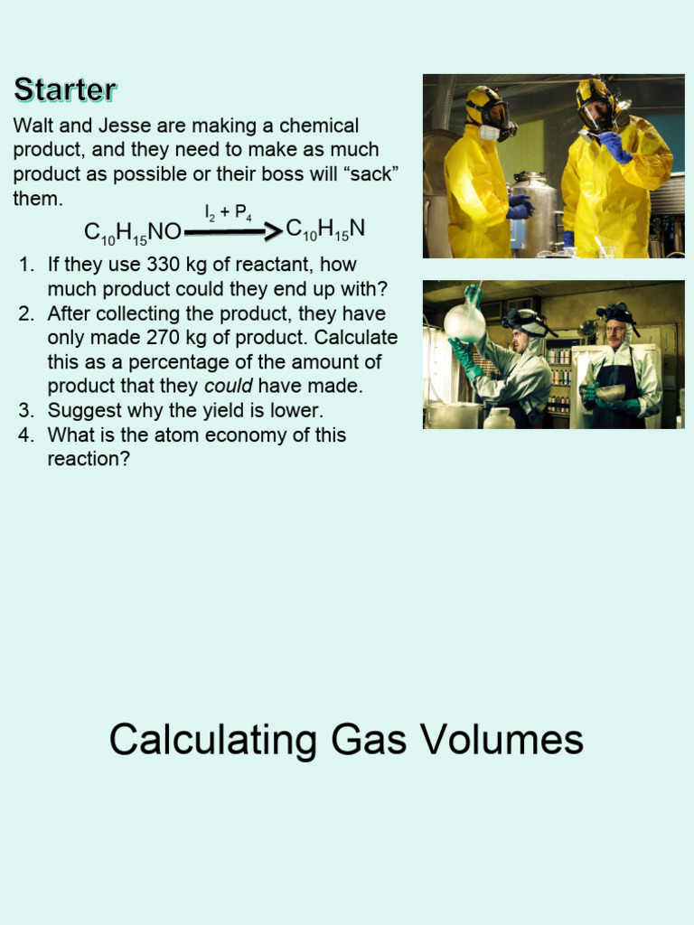 Calculating Gas Volumes - Via Moles | PDF | Mole (Unit) | Gases