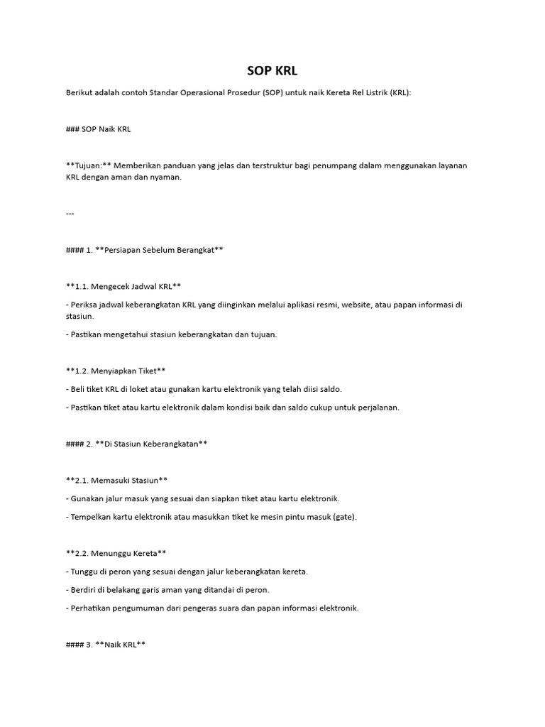 Sop Naik Krl Pdf