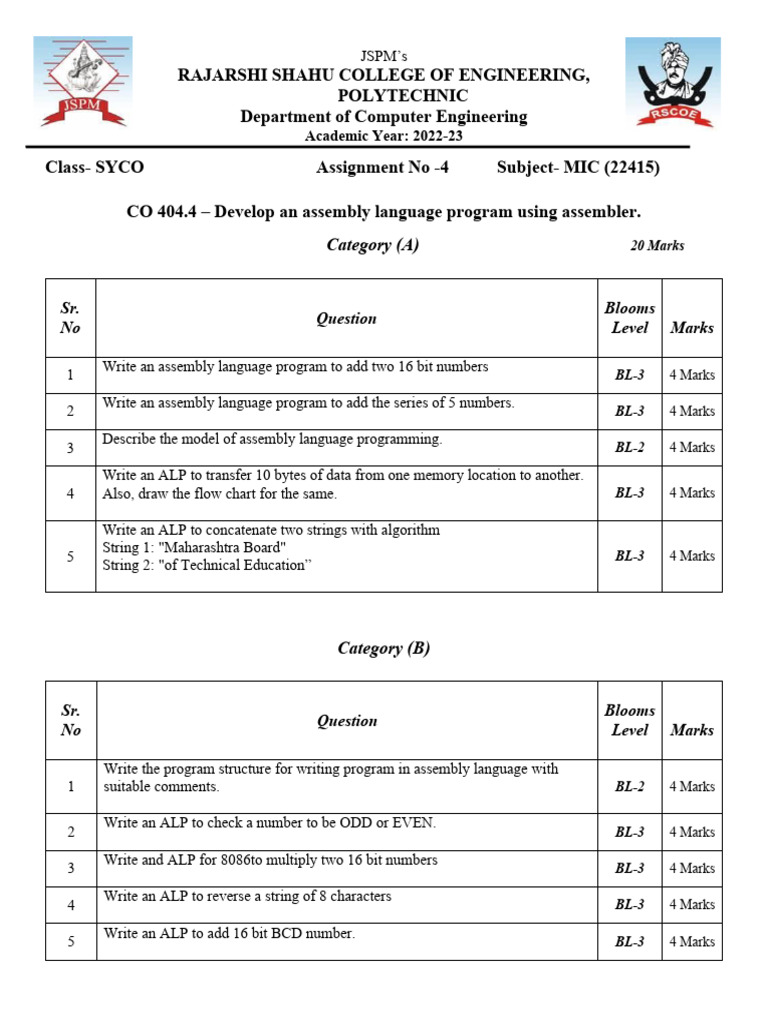 MIC Assignment 4-22-23 | Download Free PDF | String (Computer Science) | Theoretical Computer ...