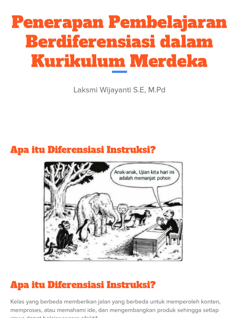 DAY2 - PPT Penerapan Pembelajaran Berdiferensiasi Dalam Kurikulum Merdeka | PDF | Karier ...