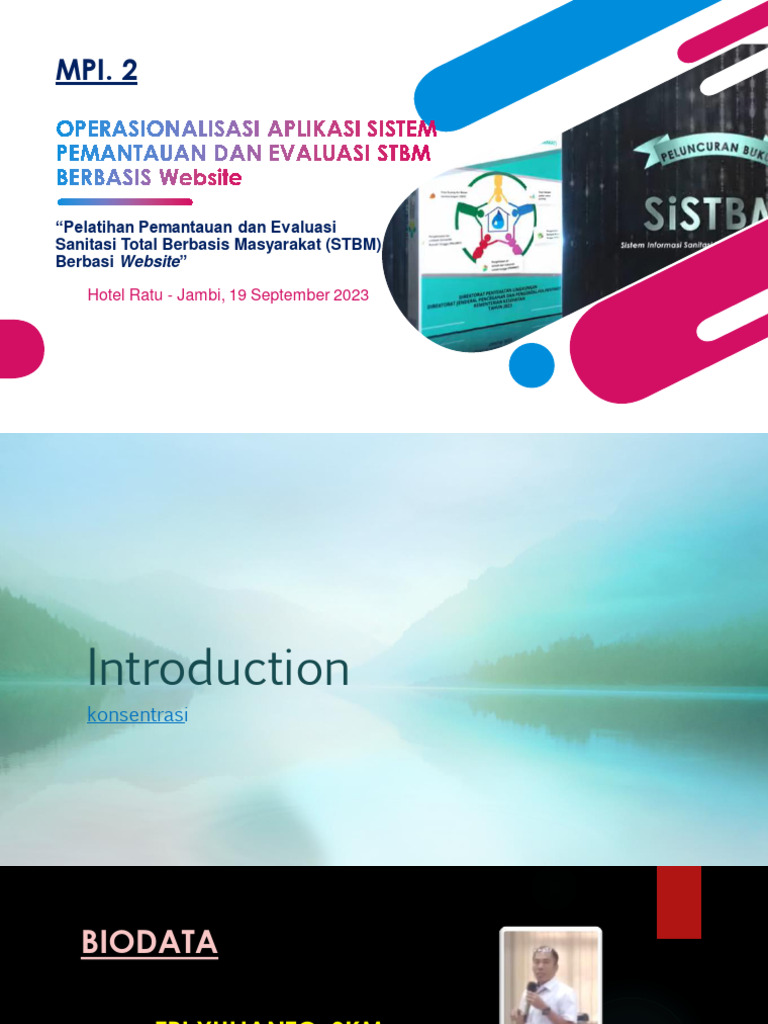 (Materi) Tri Yulianto, SKM - Operasional Aplikasi Sistem Pemantauan Dan Evaluasi STBM Berbasis ...