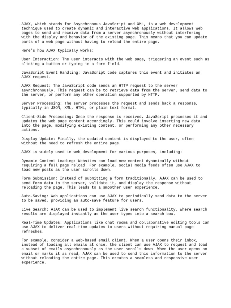 Ajax 2 C 2021 22 Pdf Ajax Programming World Wide Web