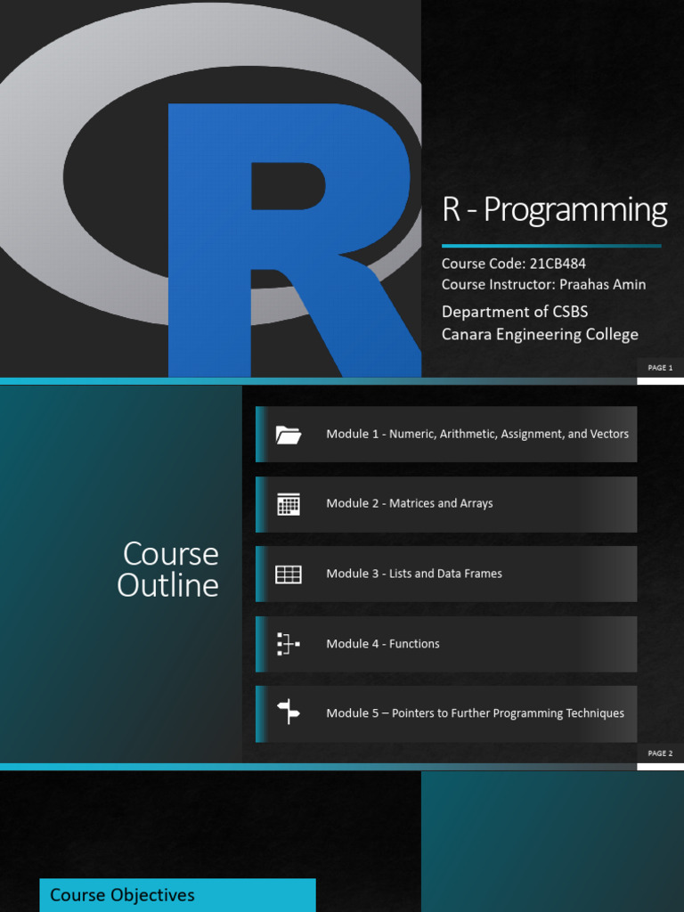 R - Programming - Moduel 1 - Module 4 | PDF | Computer Programming | Computer Program