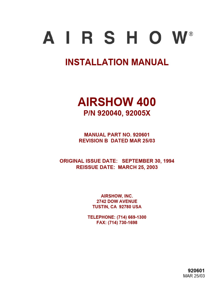 AS 400 Install Manual | PDF | Electrical Connector | Video