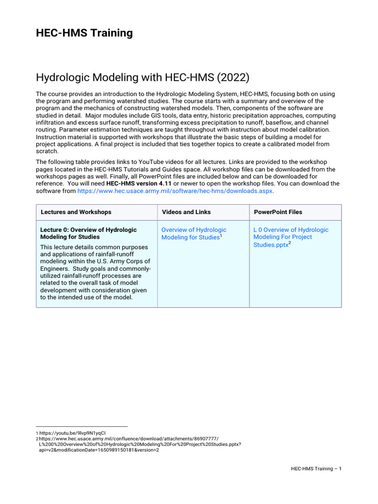 HEC-HMS Training-V2-20231219 - 223927 | PDF | Hydrology | Environmental ...
