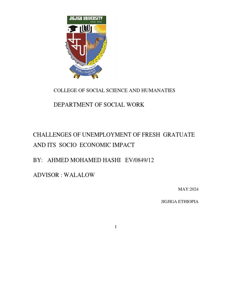 Ahmed Mohamed Hashi Proposal 22 | PDF | Methodology | Unemployment