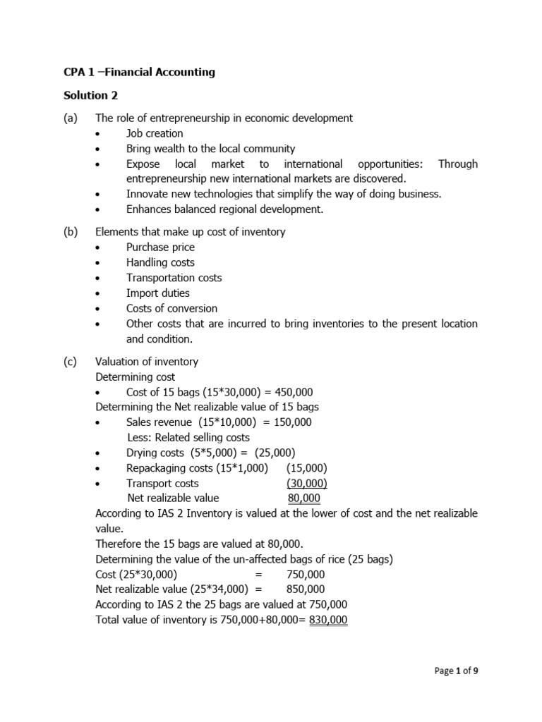 CPA 1 - Financial Accounting Dec 2021 | PDF | Debits And Credits | Expense