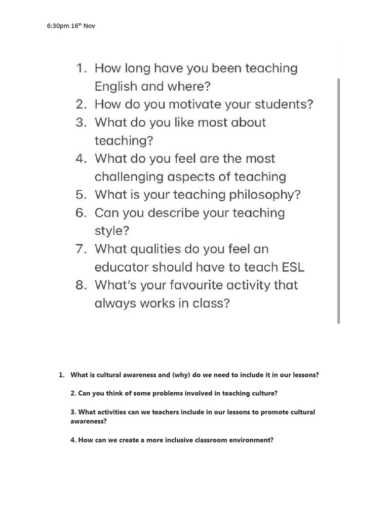 What is cultural awareness Maria Garvey | PDF | Teachers | Learning