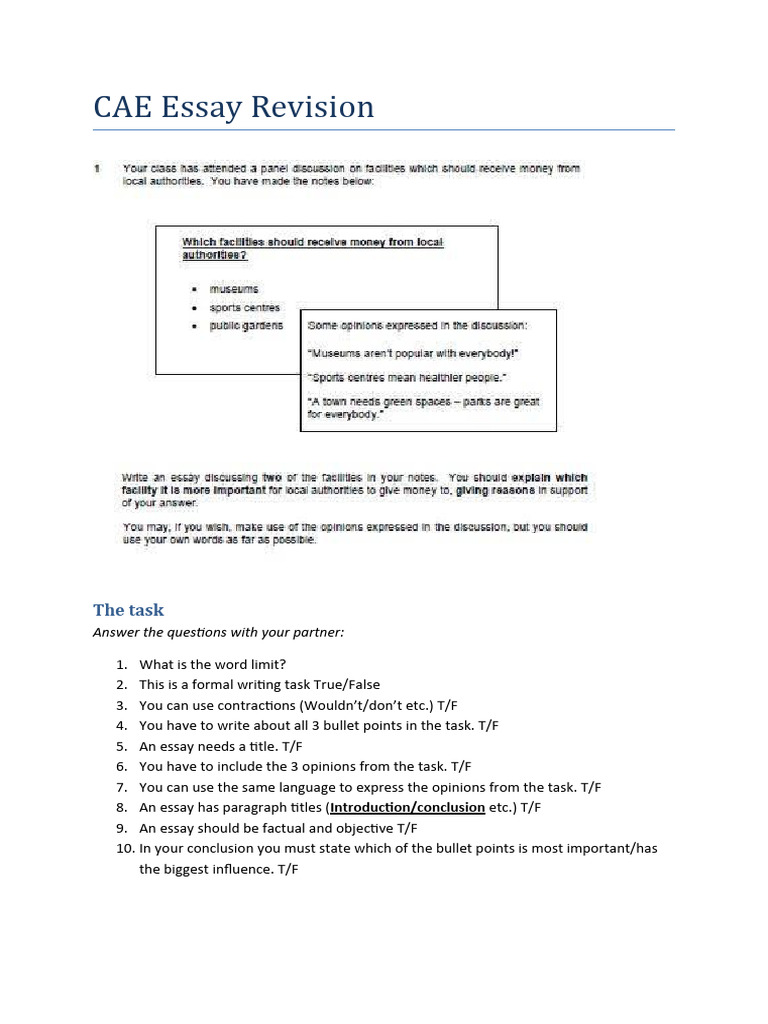 Cae Essay Revision1 | PDF | Essays | Linguistics