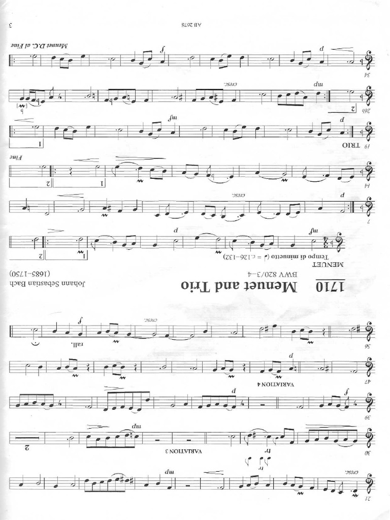 Menuet Trio Bach | PDF