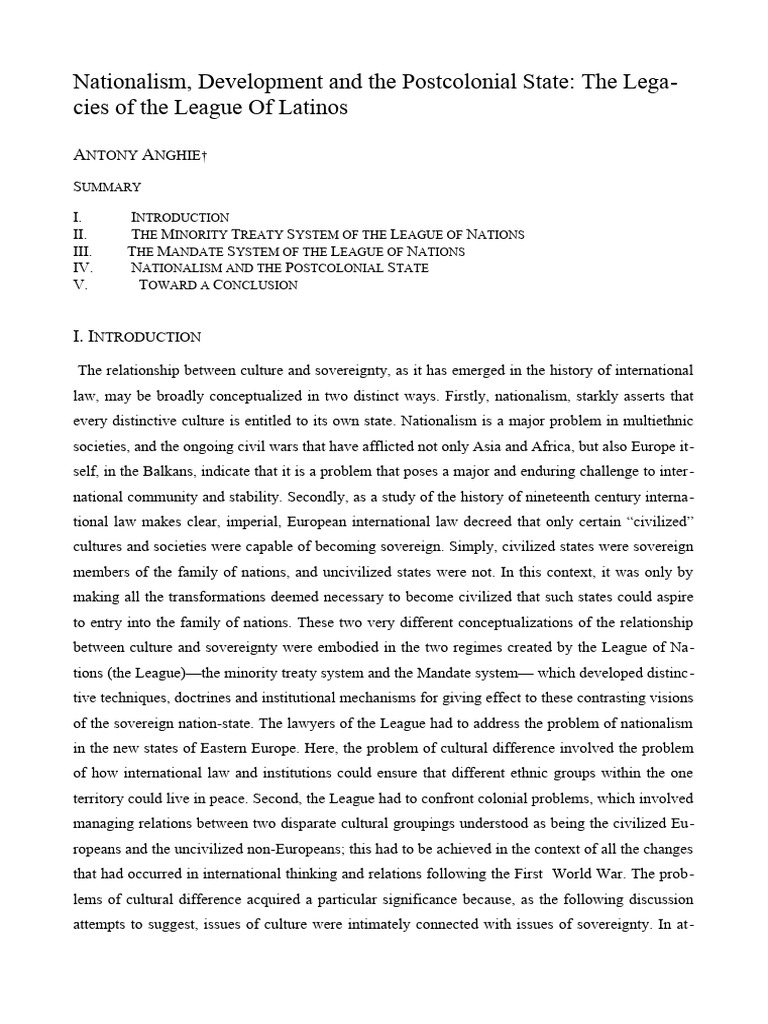 Nationalism and Postcolonial Sovereignty | PDF | Nationalism | Liberal ...