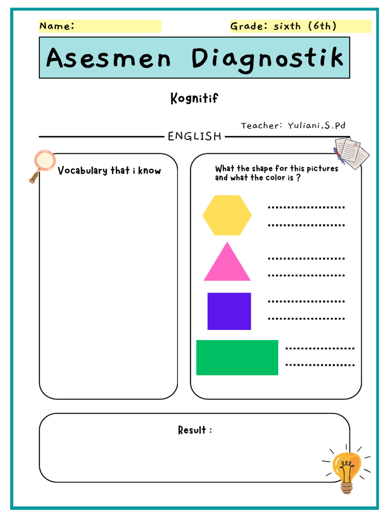 Asesmen Diagnostik Kognitif Kelas 6 Pdf