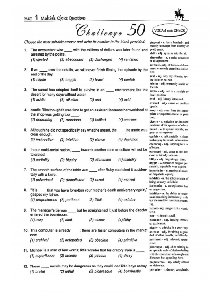 Part 1 - Multiple Choice Questions (Test 41-80) - Part10 | PDF