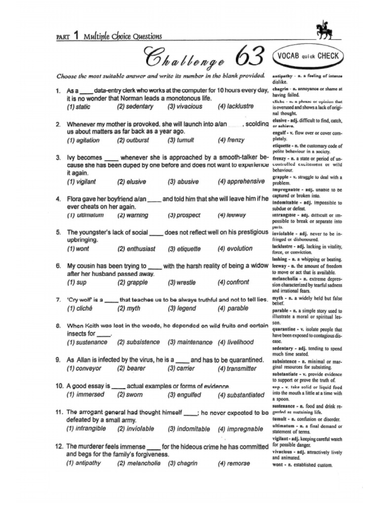 Part 1 - Multiple Choice Questions (Test 41-80) - Part23 | PDF