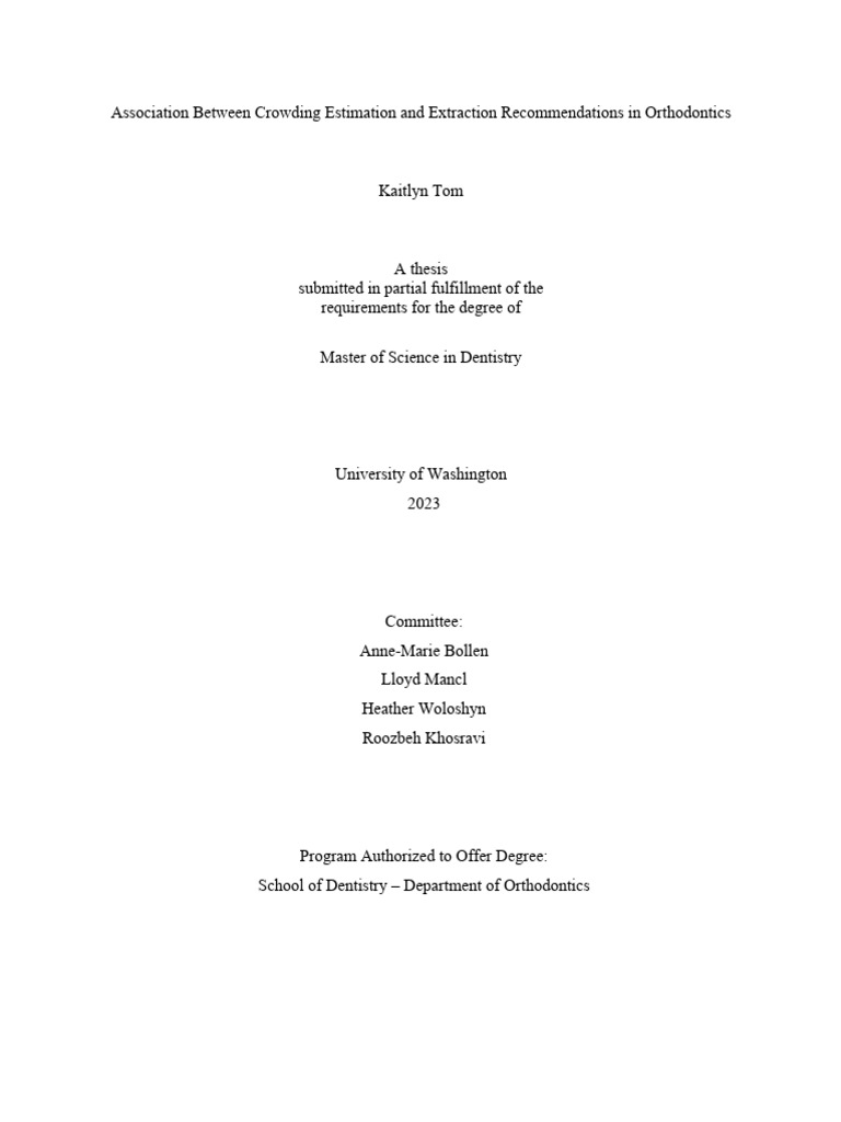 Tom Washington 0250O 25228 | PDF | Orthodontics | Mouth