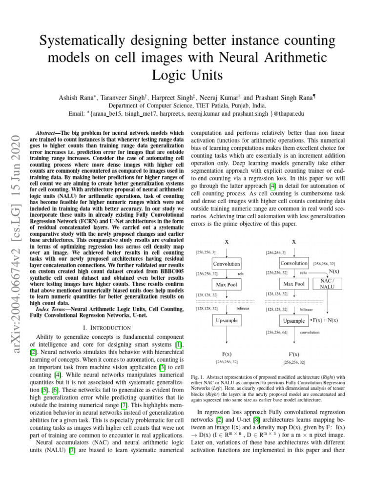 Systematically Designing Better Instance Counting Models On Cell Images ... Systematically Designing Better Instance Counting Models On Cell Images ...