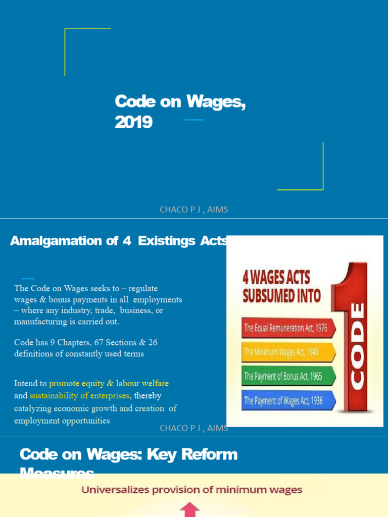 Code On Wages 2019 (2) 2 | PDF | Employment | Wage