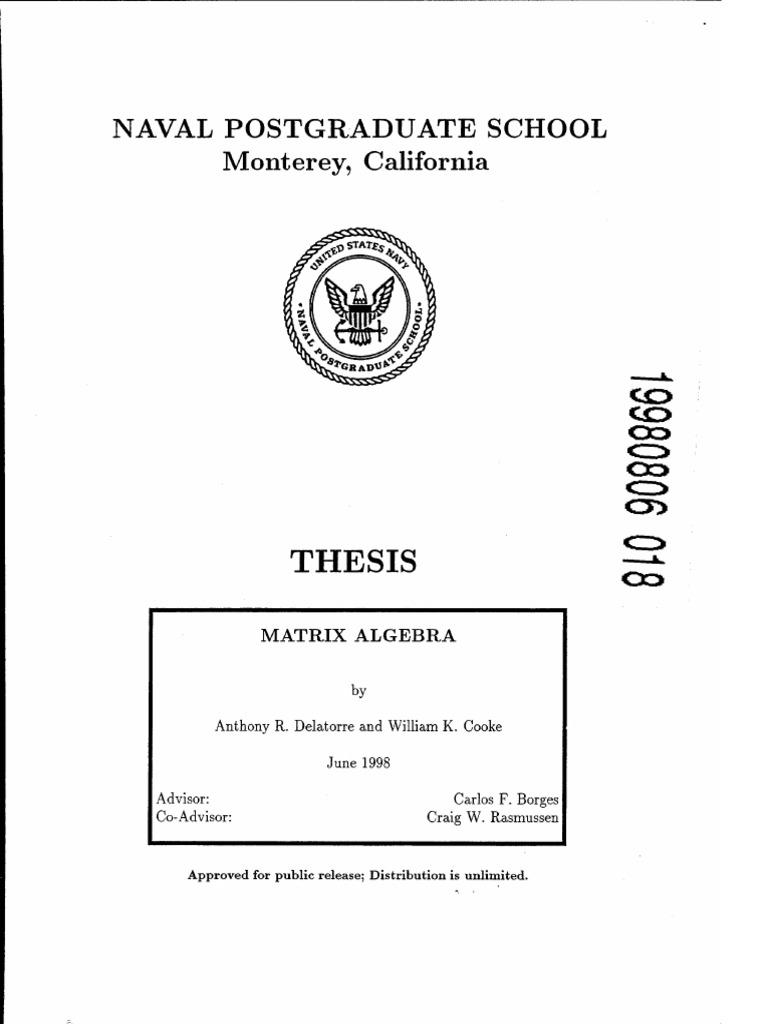 Thesis On Matrix | PDF | Matrix (Mathematics) | Vector Space