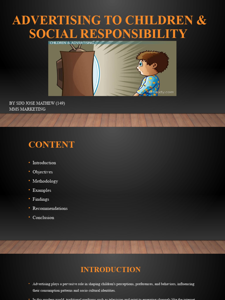 Advertising To Children & Social Responsibility | PDF | Advertising ...