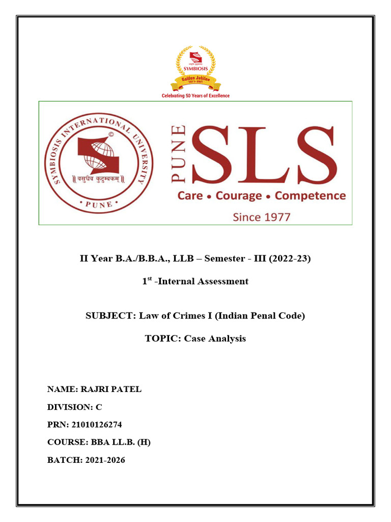 Rajri Patel - IPC 1 | PDF | Bail | Crimes