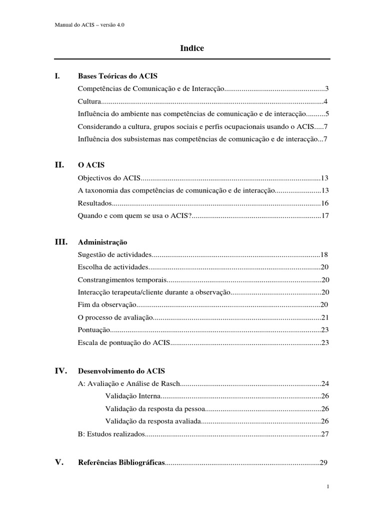 Manual ACIS | PDF | Comunicação | Sociologia