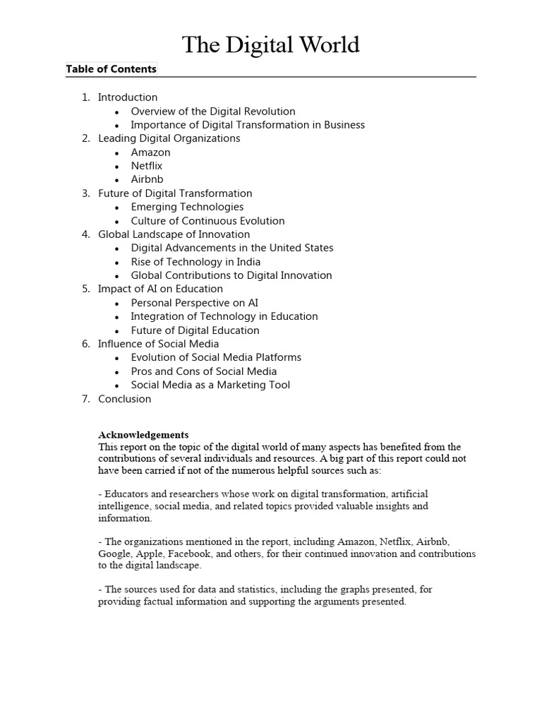 The Digital World Global Perspective Report | PDF | Social Media ...