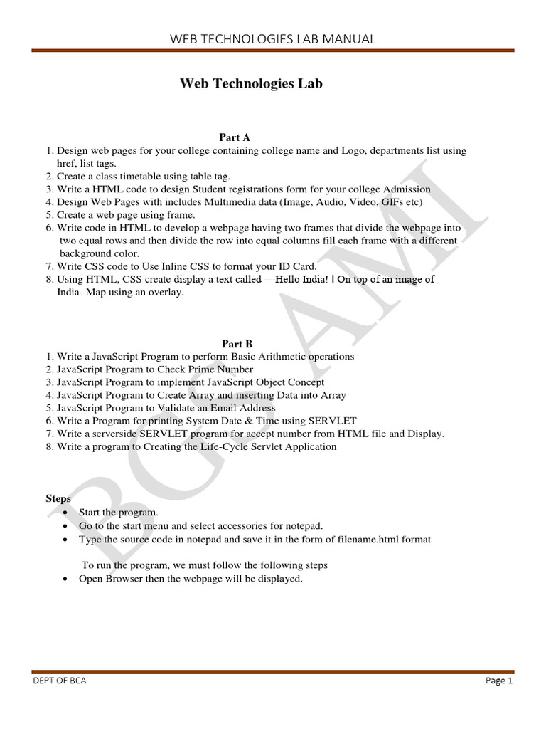 Web Manual (NEP) Part A | PDF | World Wide Web | Internet & Web