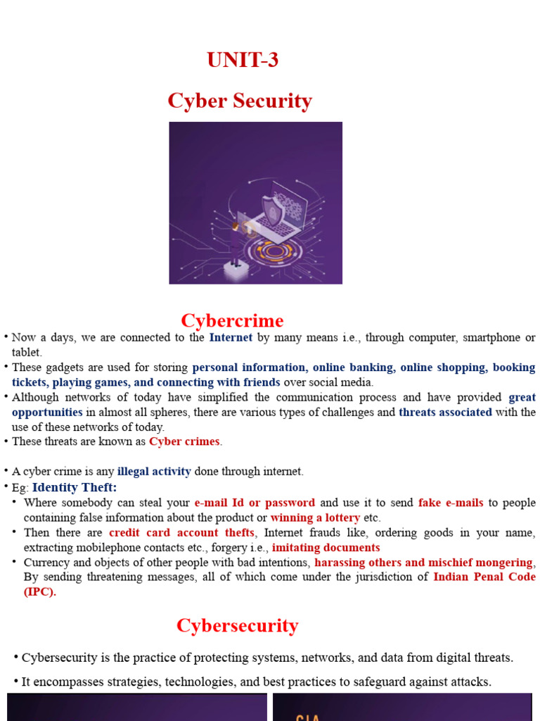 Unit 3 Cyber Security Prabhu Pdf Computer Security Security