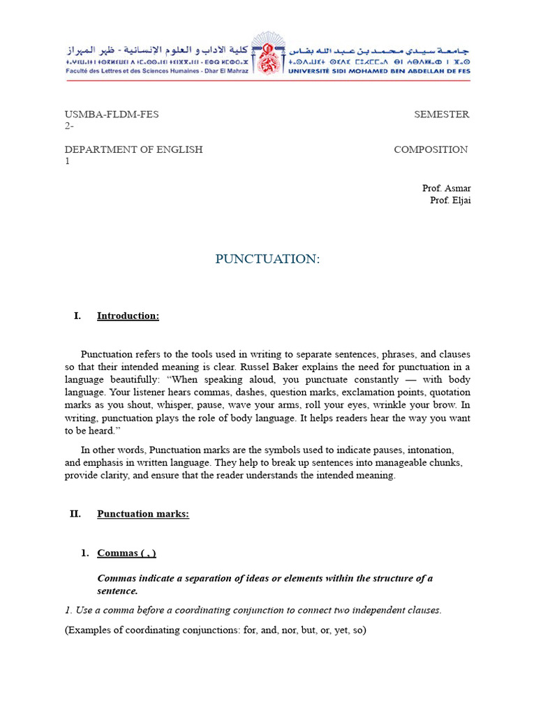 Punctuation | PDF | Comma | Punctuation