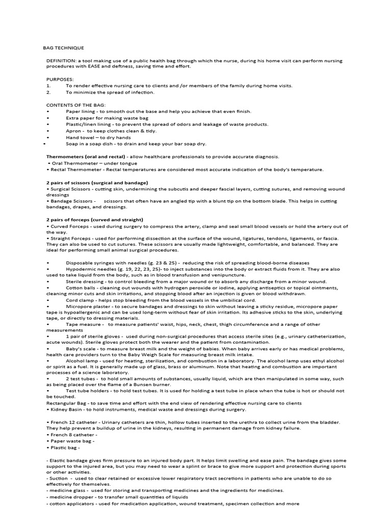 CHN BagTechnique RETDEM | PDF | Surgery | Wound