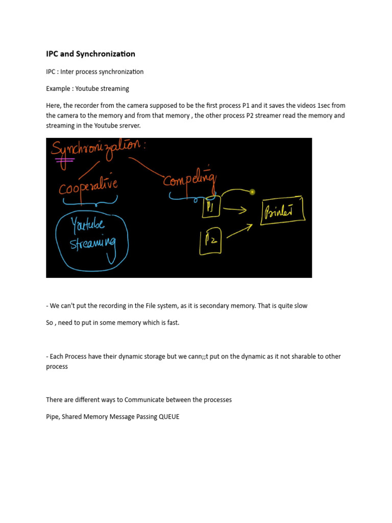 IPC & Synchronization in Streaming | PDF