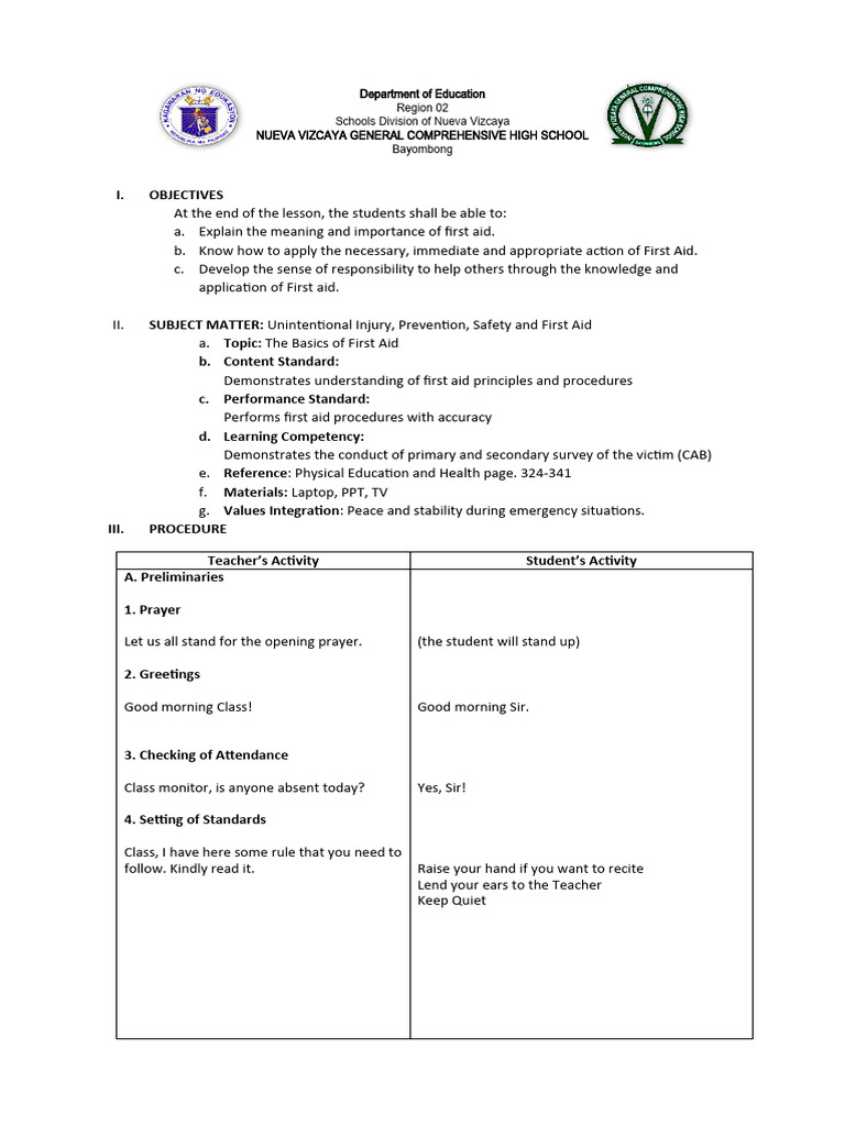 Dlp Format Pdf First Aid Cognition